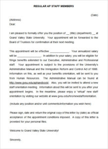 12+ Sample Appointment Letters - Writing Letters Formats & Examples