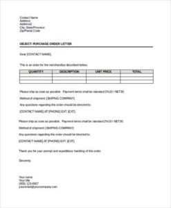 56+ Order Letter Samples - Writing Letters Formats & Examples